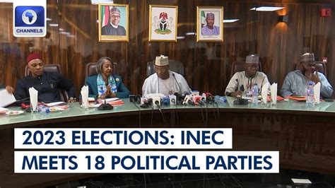 2023 Inec Meets 18 Political Parties Presents Voter Register