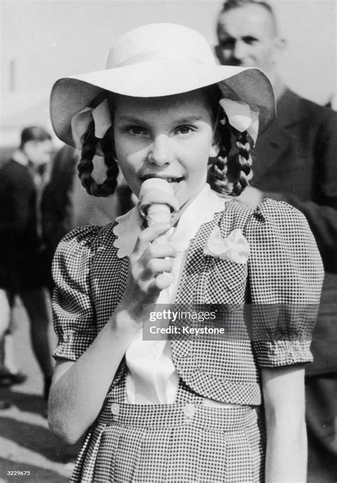 Edda Goering Daughter Of Nazi Leader Hermann Goering Eating An Ice