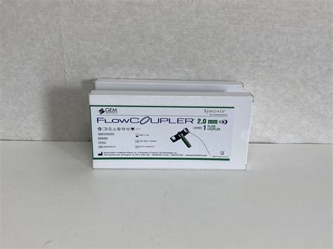 New Synovis Flow Coupler 20mm Gem2752 Fc Exp 02 2021 K52 Gem2752 Fc
