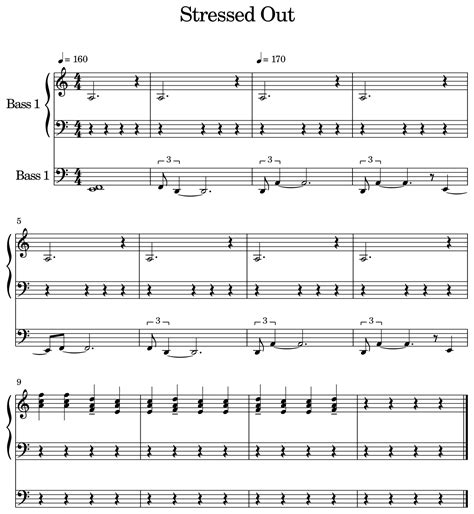 Stressed Out Sheet Music For Choir Aahs