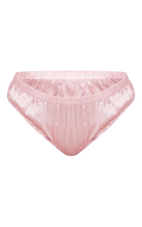 Pink Satin Ruched Knickers Lingerie And Nightwear Prettylittlething