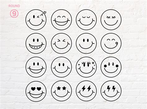 Smile Face Svg Png Dxf Eps Pdf Etsy