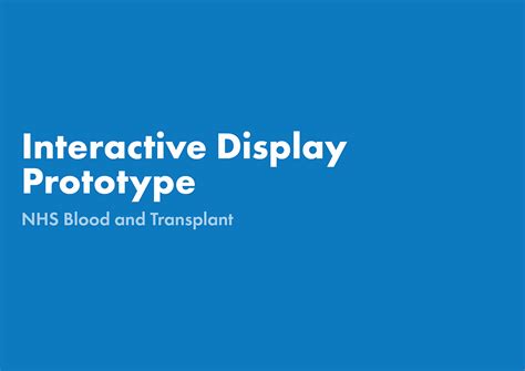 Nhs Display Prototype On Behance