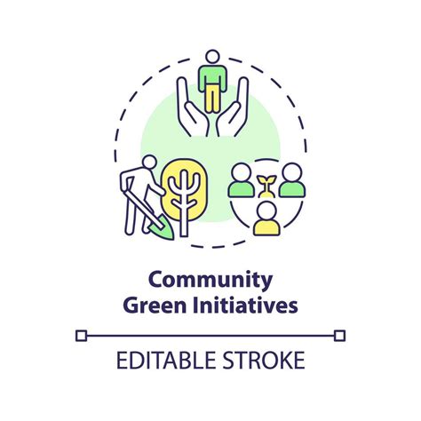 2d Editable Multicolor Community Green Initiatives Icon Simple