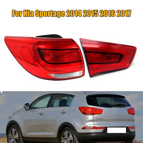 Inner Outer Car Rear Bumper Fog Light Brake Stop Light Tail Lamp Tail