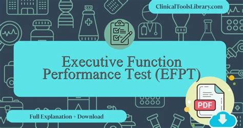 Executive Function Performance Test Efpt Complete Explanation Pdf