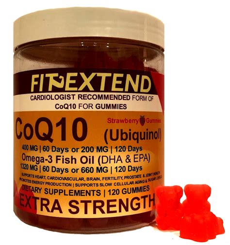 Fit Extend Coq10 Ubiquinol 400 Mg And Omega 3 Fish Oil Dha And Epa