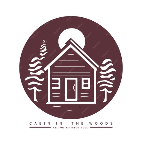 Modelo De Logotipo De Cabana De Madeira Ilustração Vetorial De Cabana