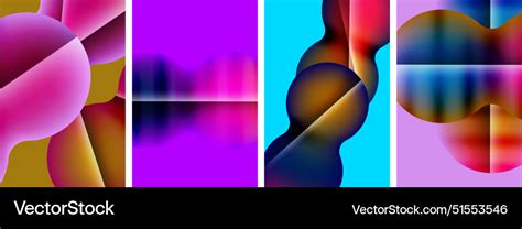 Liquid Abstract Shapes With Gradient Colors Vector Image