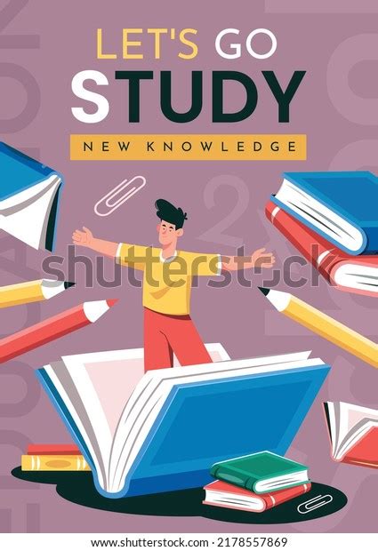 Motivational Education Poster Concept Learning Selfeducation Stock