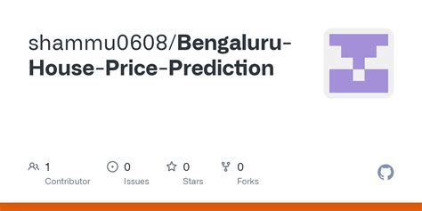 Github Shammu Bengaluru House Price Prediction