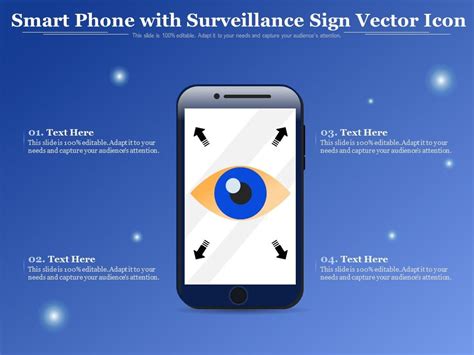Smart Phone With Surveillance Sign Vector Icon Ppt Powerpoint