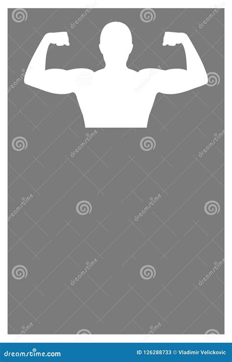 Gym Man Silhouette Stock Vector Illustration Of Fitness 126288733