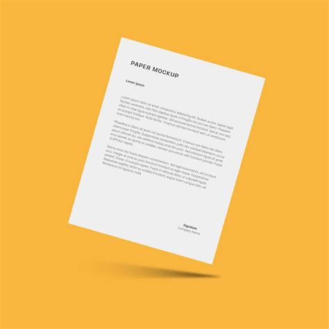 Premium Vector Floating Paper Document With Signature And Company Name
