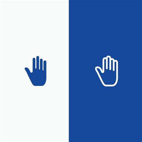 Body Language Gestures Hand Interface Line And Glyph Solid Icon Blue