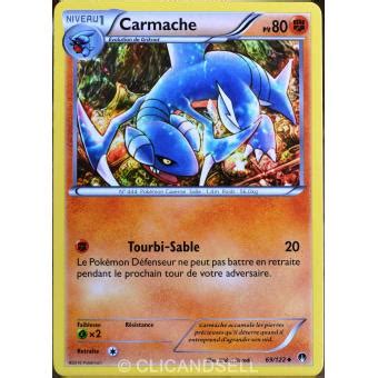 carte Pokémon 69 122 Carmache 80 PV XY Rupture Turbo NEUF FR Carte