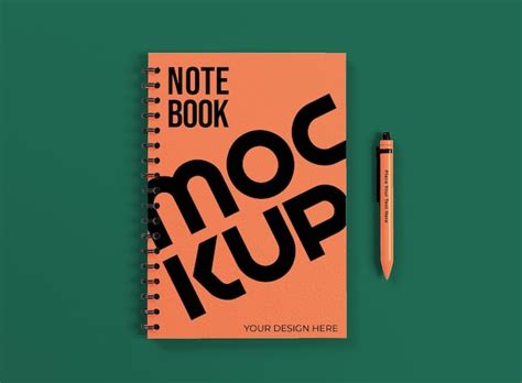 Premium Psd Top View Spiral Ring Notebook Fully Editable Mockup