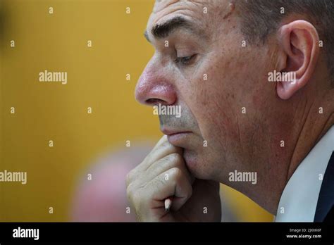 Wayne Byres Chairman Of The Australian Prudential Regulation Authority Apra Reacts During