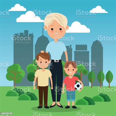 어머니와 아이 아이콘입니다 가족 디자인입니다 도시 풍경 가족에 대한 스톡 벡터 아트 및 기타 이미지 가족 귀여운 다세대