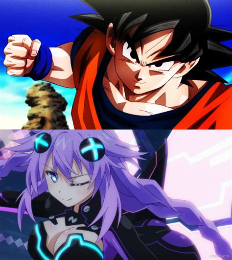 Goku Gets Ready To Battle Against Purple Heart By L Dawg211 On Deviantart