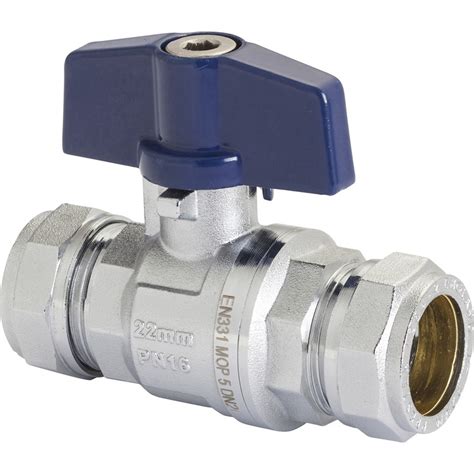 Pegler Pb300t Tee Ball Valve Blue 15mm Toolstation