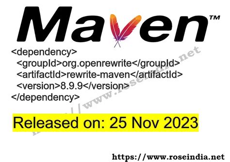 Maven Dependency For Orgopenrewrite Rewrite Maven Version 899 Is Released Learn To Use