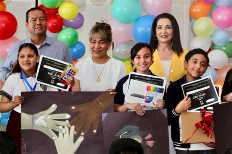Premia CEDH a niñas y niños ganadores de concurso Dibujando mis
