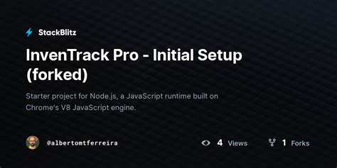 Inventrack Pro Initial Setup Forked Stackblitz