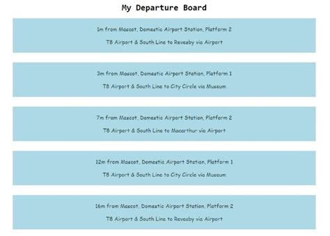 How To Build A Departure Board Using Open Data Transport Open Data