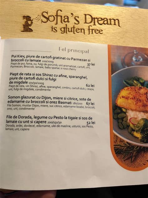 Menu At Restaurant Sofia Alba Iulia