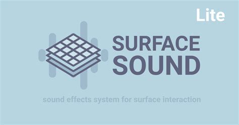 Surfacesound Lite Sound Effects System For Surface Interaction Audio Unity Asset Store