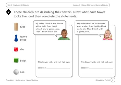 Rolling Sliding And Stacking Objects Lesson Maths Au
