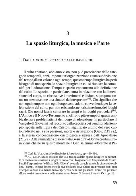 Pdf Lo Spazio Liturgico La Musica E Larte Lo Spazio Liturgico