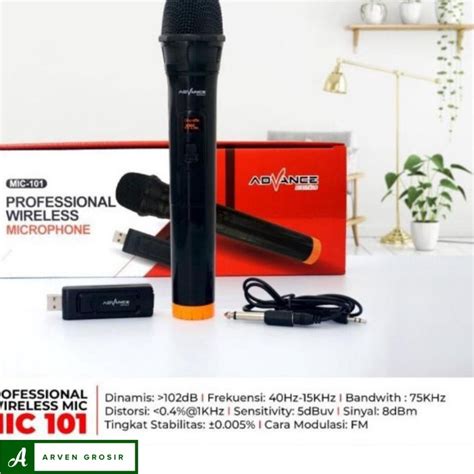 Jual Best Seller MIC WIRELESS MIX WIRELES MIC TANPA KABEL ADVANCE 101 MIKROFON WIRELESS TANPA
