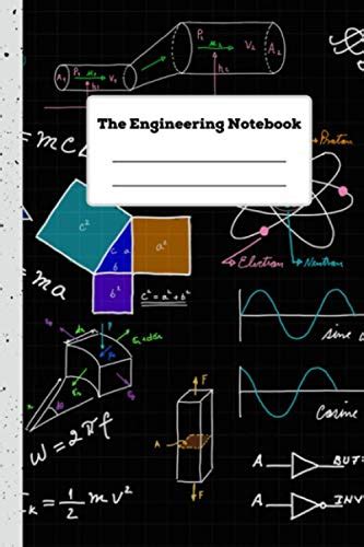 The Engineering Notebook Black Cover 6x9 In 80 Pages Quad Ruled 5