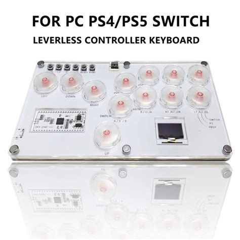 12 Keys Arcade Hitbox Leverless Controller Joystick For Pc Ps4 Ps5 Switch Fight Stick Keyboard