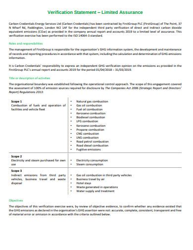 23 Verification Statement Templates In Pdf Doc