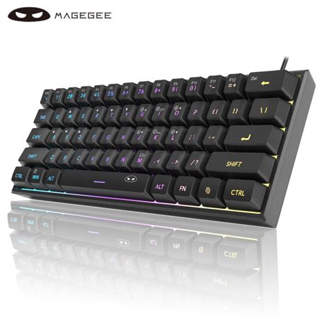 MageGee Mini 60 Gaming Keyboard RGB Backlit 61 Key Ultra Compact Keyboard TS91 Ergonomic