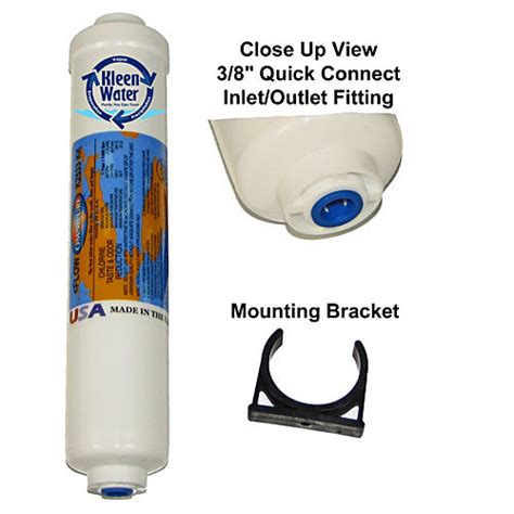 Omnipure K2533 Kk Inline Refrigerator Water Filter 3 8 Quick Connect Kleenwater