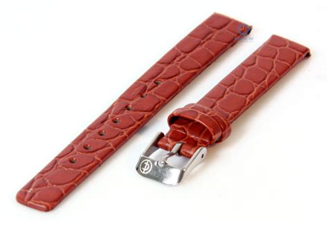 Uhrenarmband mm hellbraun Leder mit Kroko Druck Uhrenarmbandshop de günstig kaufen