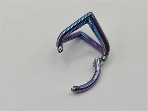 16g Titanium Septum Ring Triple Open Stack Hoop Pointy V Hinge Etsy
