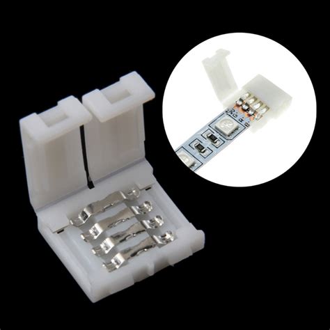 คลิปเชื่อมต่อ 4 Pin 10 มม สําหรับสายไฟ 5050 Rgb Led Shopee Thailand