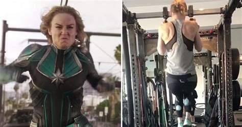 Brie Larsons Captain Marvel Workout Pull Ups To To Pushing A 5
