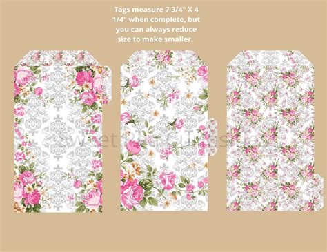 File Folder Tags Digital Download Printable Junk Journal Etsy