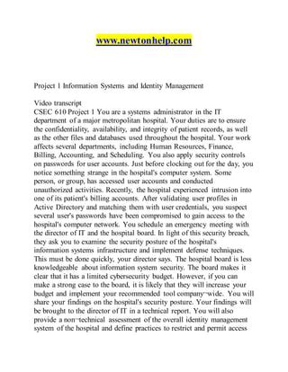 Csec 610 Your World Newtonhelp