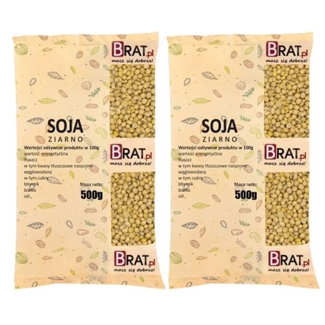 Soja Ziarno 1kg 2x500g Sklep Bratpl