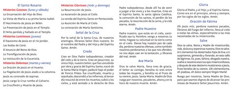 El Santo Rosario Señal de la Cruz Credo Padre Nuestro Ave María