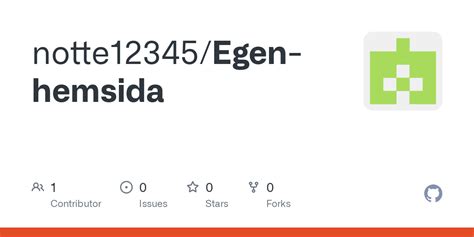 Github Notte Egen Hemsida