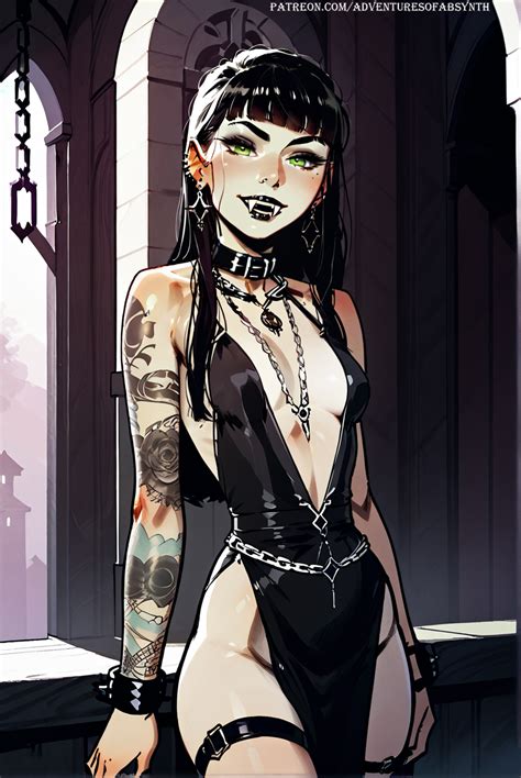 Rule 34 Adventuresofabsynth Ai Generated Black Hair Fangs Futanari