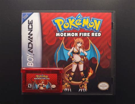 Pokemon Moemon Red Revival Update W Case Rom Hack Etsy